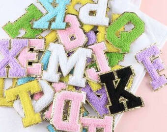 Glitter Letter Patches - Etsy