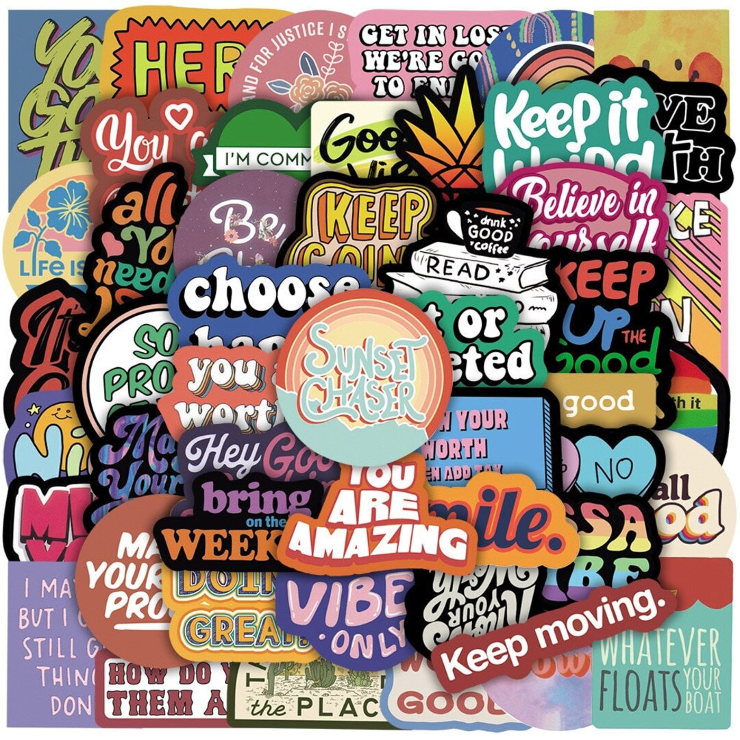 Inspirational Quote Sticker Pack-waterproof Stickers-encouragement-self ...