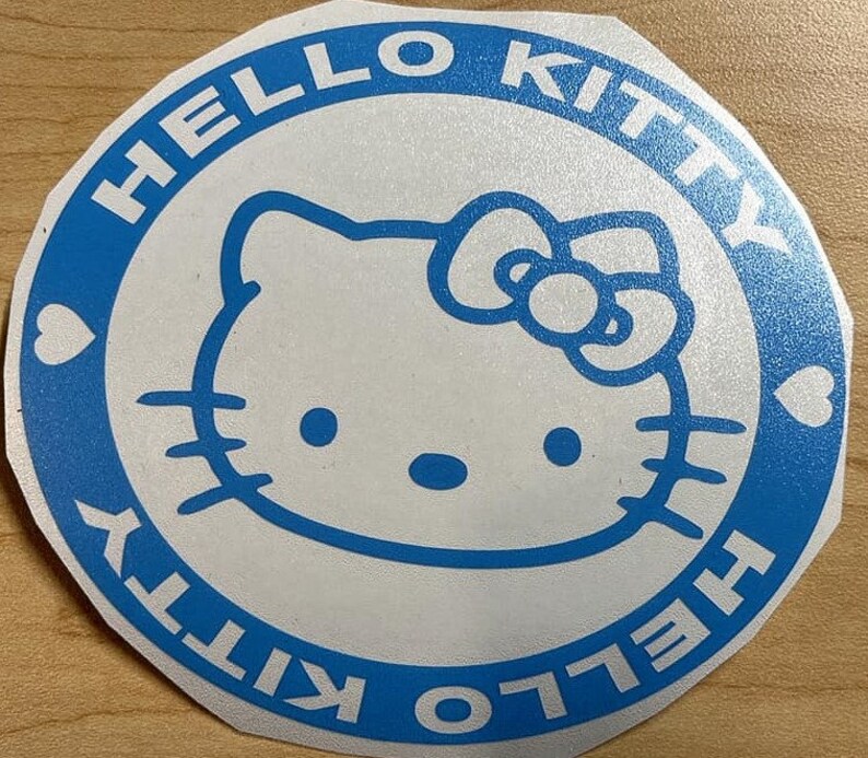 Hello Kitty Die Cut Vinyl Decal Sticker Window Icy Blue - Etsy