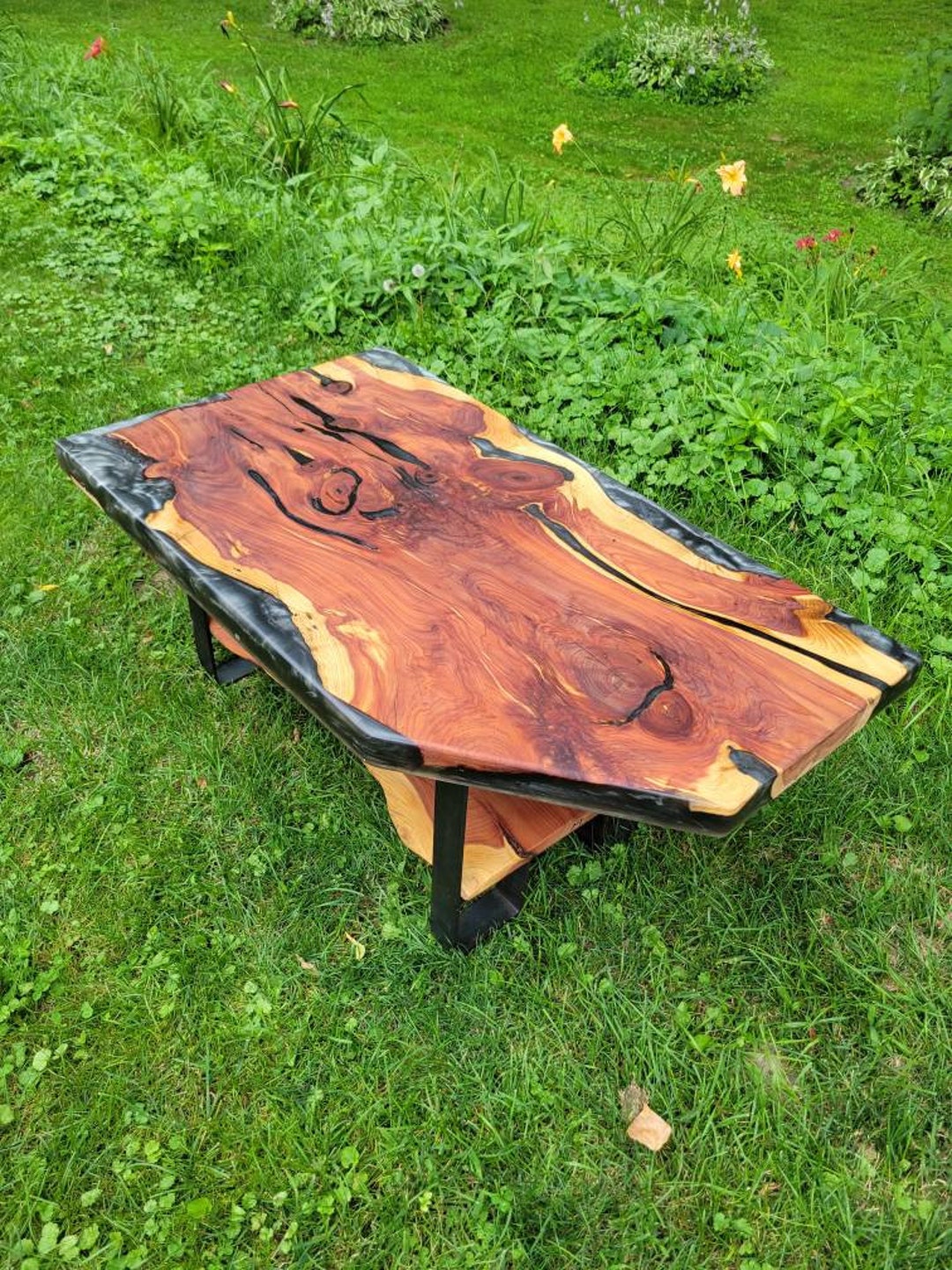 Eastern Red Cedar With Epoxy Coffee Table - Etsy