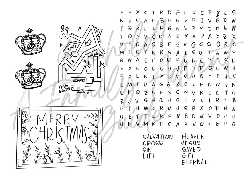 Behold! an Advent Family Worship Guide - Activity Pages Only - Etsy