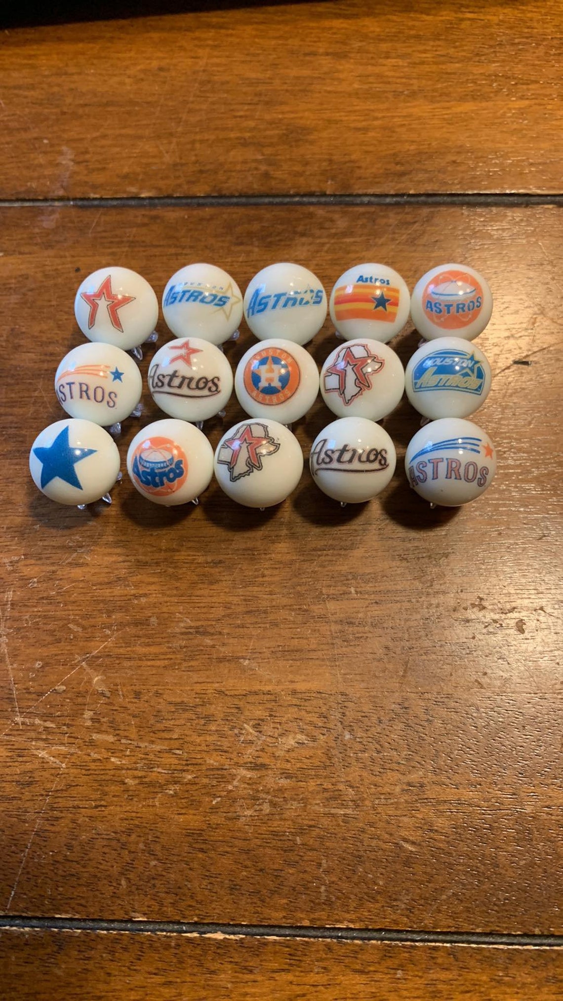 Houston Astros MLB Baseball 5/8 Inch Size Marbles With Stands - Etsy