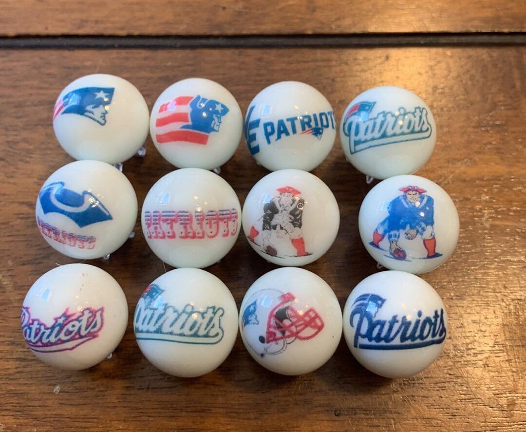 New England Patriots NFL Football Marbles 5/8 Size With Stands - Etsy ...