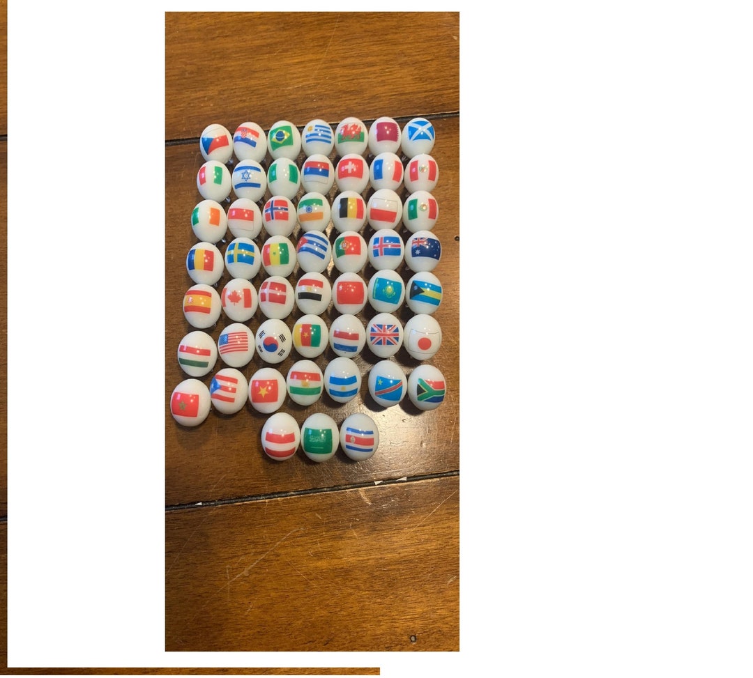 Flags Countries 5/8 Inch Size Glass Marbles With Stands - Etsy