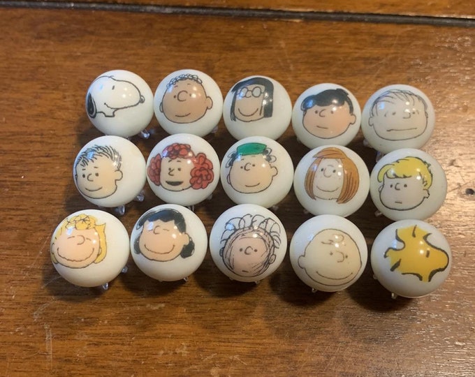 Peanuts Gang, Lucy,woodstock,charlie Brown Ect. 5/8 Inch Size Marbles ...