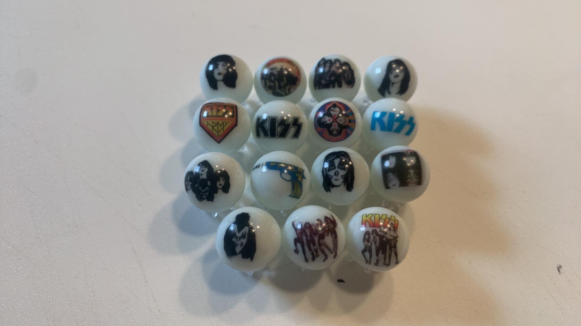 KISS Rock Band 5/8 Marbles With Stands - Etsy