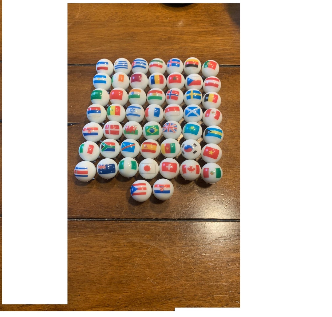 Country Flags 5/8 Inch Size Glass Marbles With Stands - Etsy