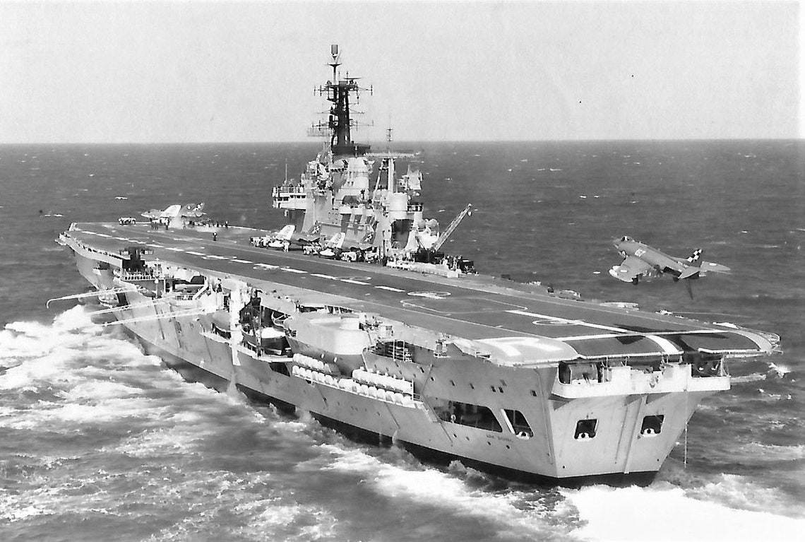 HMS Ark Royal RO9 Scimitar Landing in 1965 01 - Etsy Canada