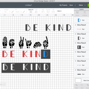 Be Kind American Sign Language SVG and PNG Instant Download - Etsy Canada