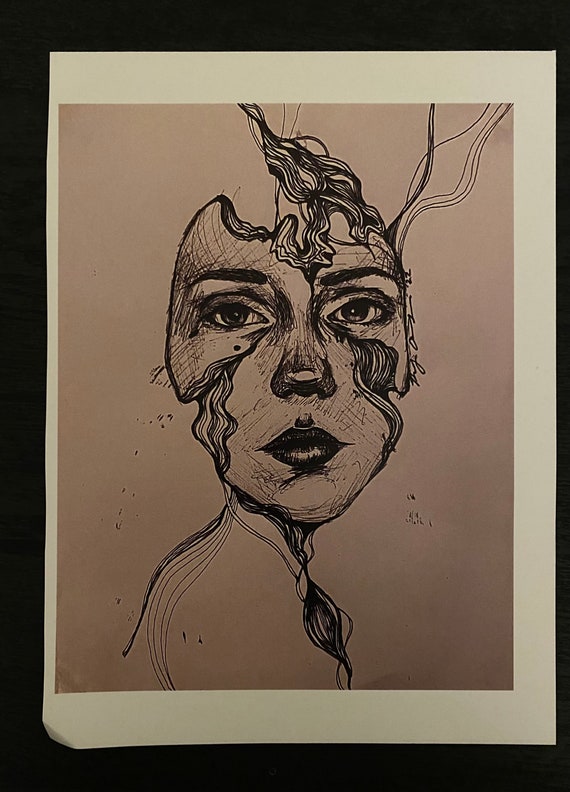 Trippy Art Drawings Faces