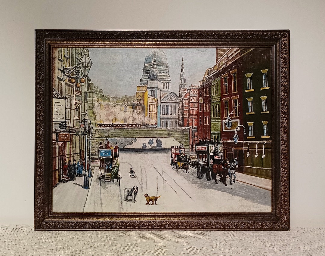 Large Oil Painting, St Paul's Ludgate Hill , Impressionist Horses ...