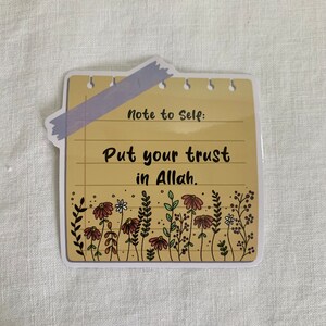 Note to Self Sticker, Islamic Sticker, Muslim Sticker, Laptop Sticker ...
