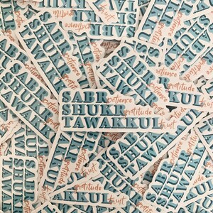 Sabr Shukr Tawakkal Sticker, Islamic Sticker, Sticker, Laptop Sticker ...