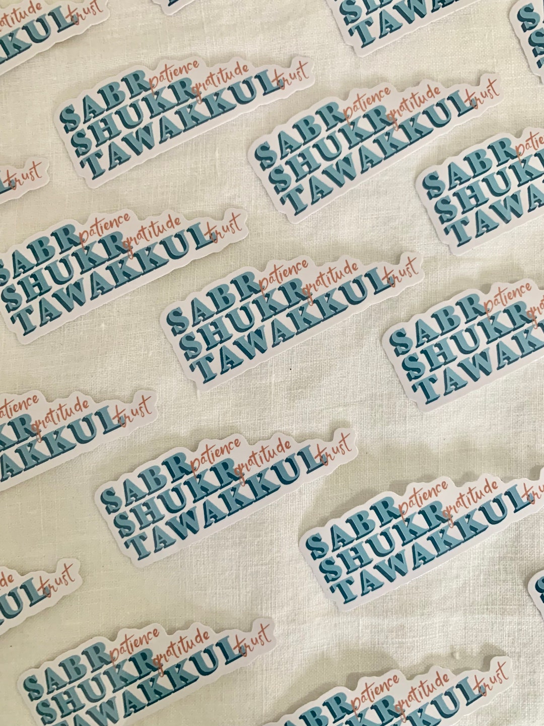Sabr Shukr Tawakkal Sticker Islamic Sticker Waterproof - Etsy