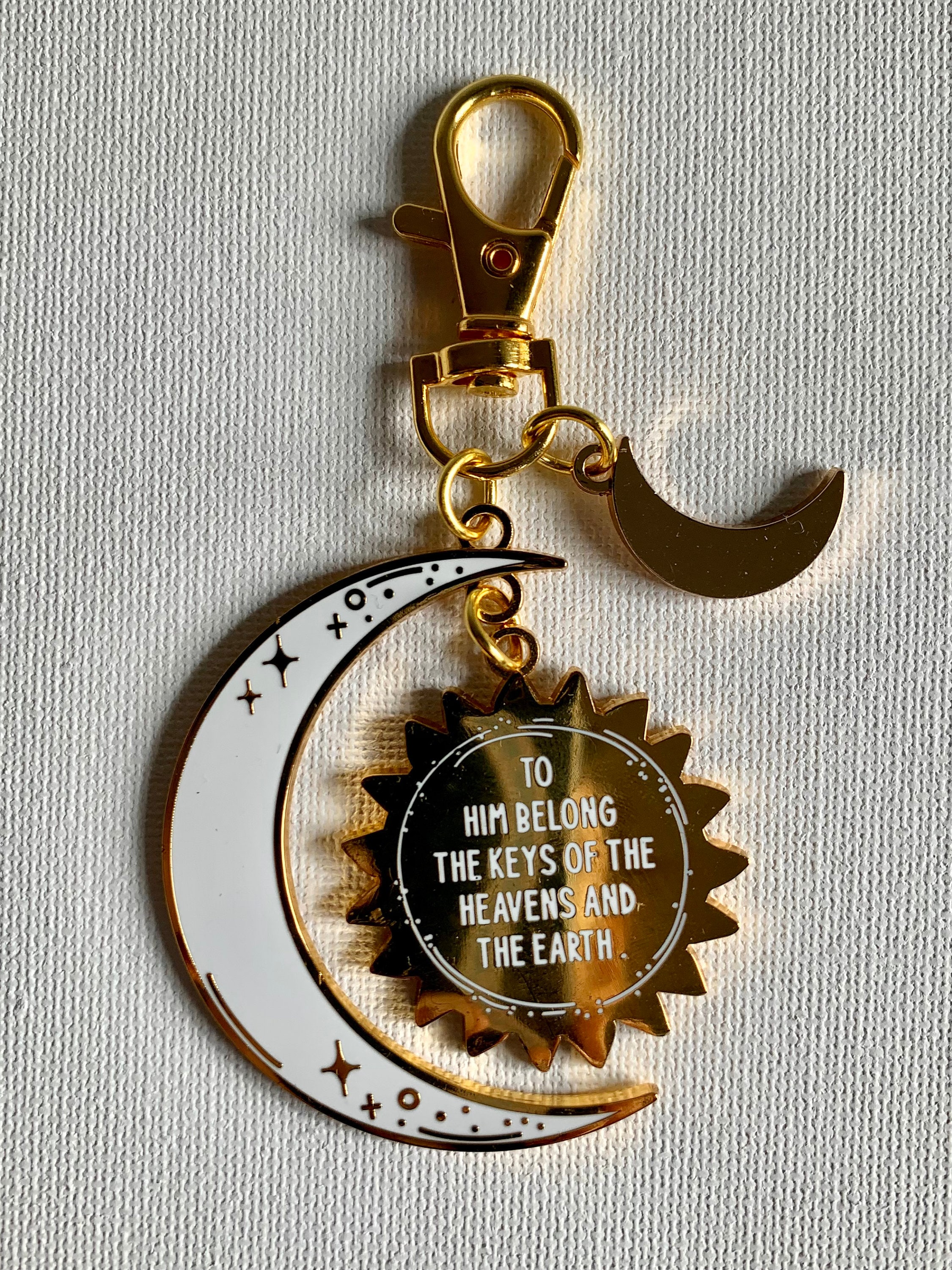 Sun & Moon Blessing Islamic Keychain Quran Verse Keychain - Etsy UK