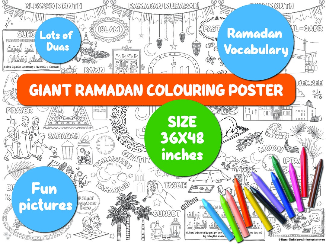 Giant Ramadan Colouring Poster | Ramadan Poster, Colouring Poster ...