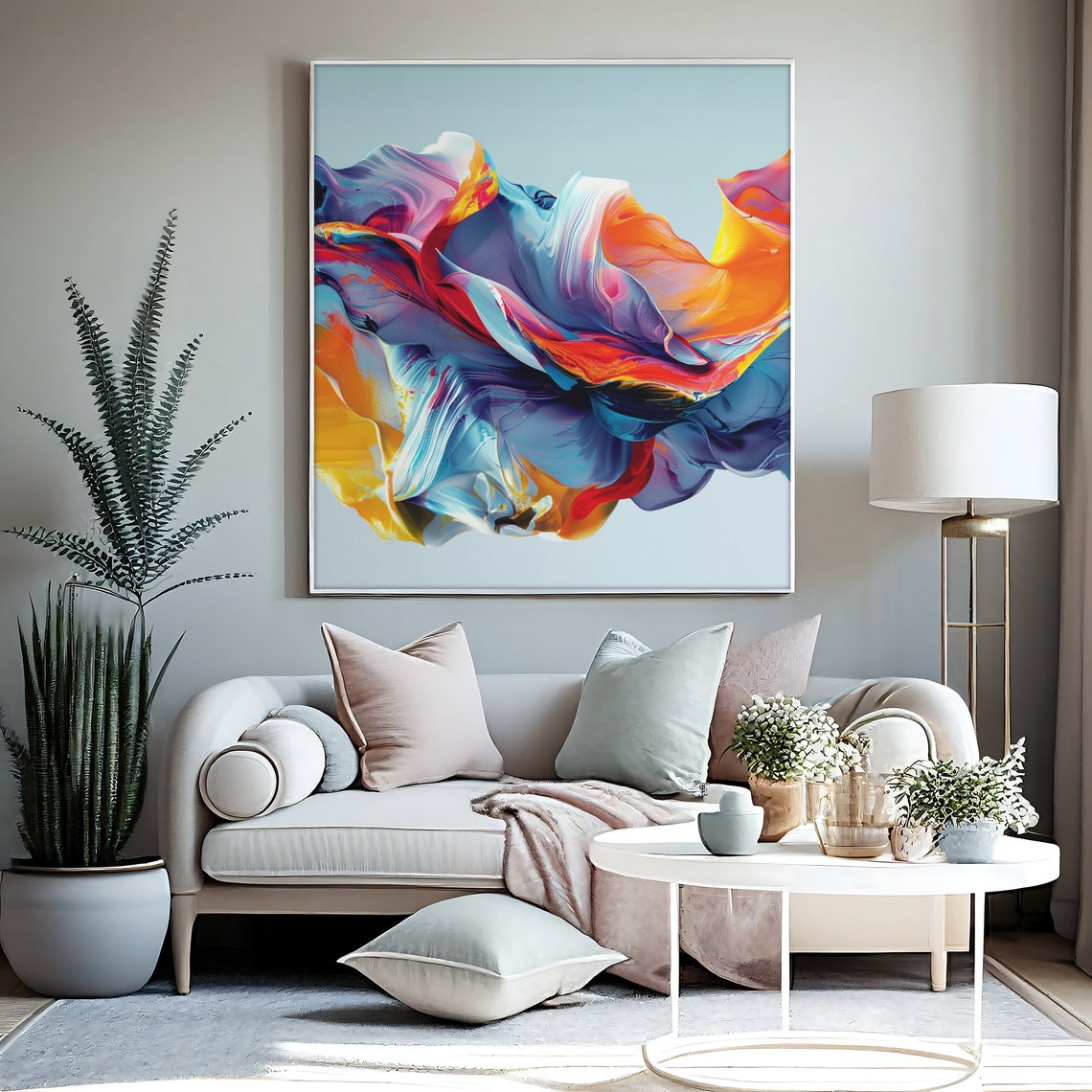 Ocean Waves Stunning Modern Wall Print Perfect for Any Room. Digital ...