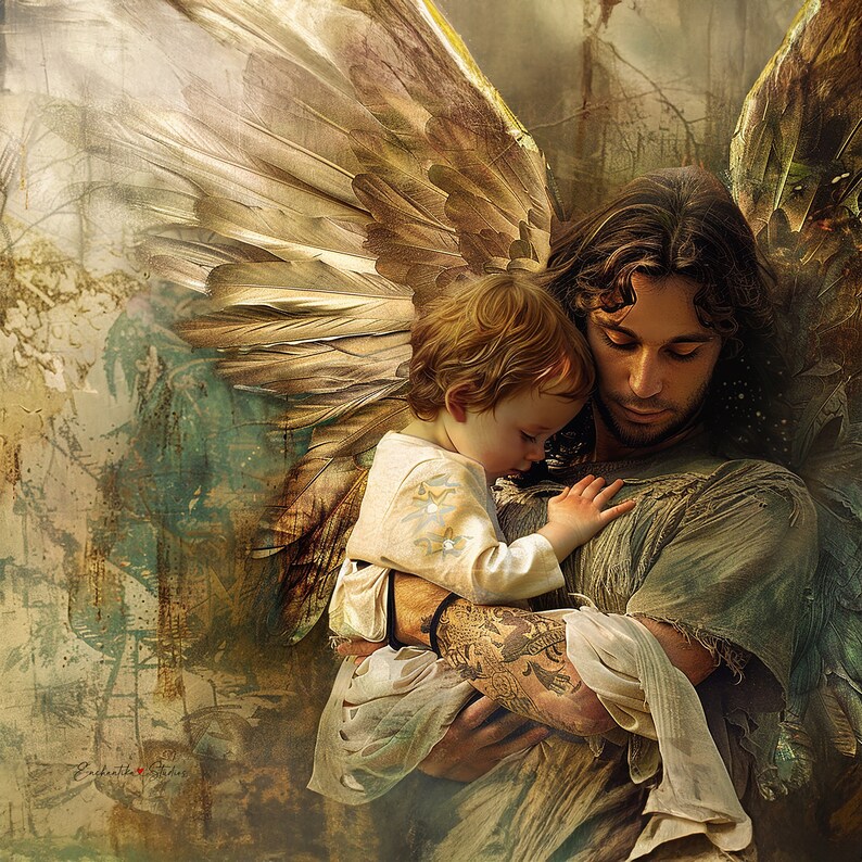 Protector's Embrace - Beautiful Abstract Art. A Beautiful Gift for a ...