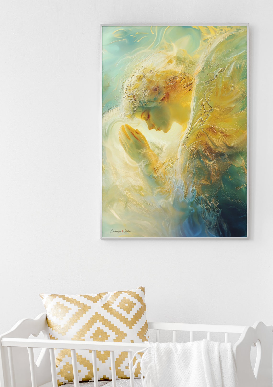 Celestial Grace - Beautiful Abstract Art. A Beautiful Gift for a Baby Shower, Housewarming ...