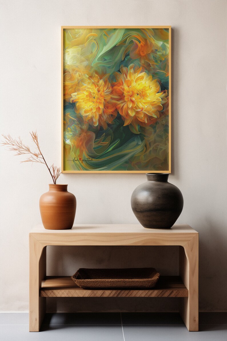 Chrysanthemums - Stunning Modern Wall Print Perfect for Mother's Day ...