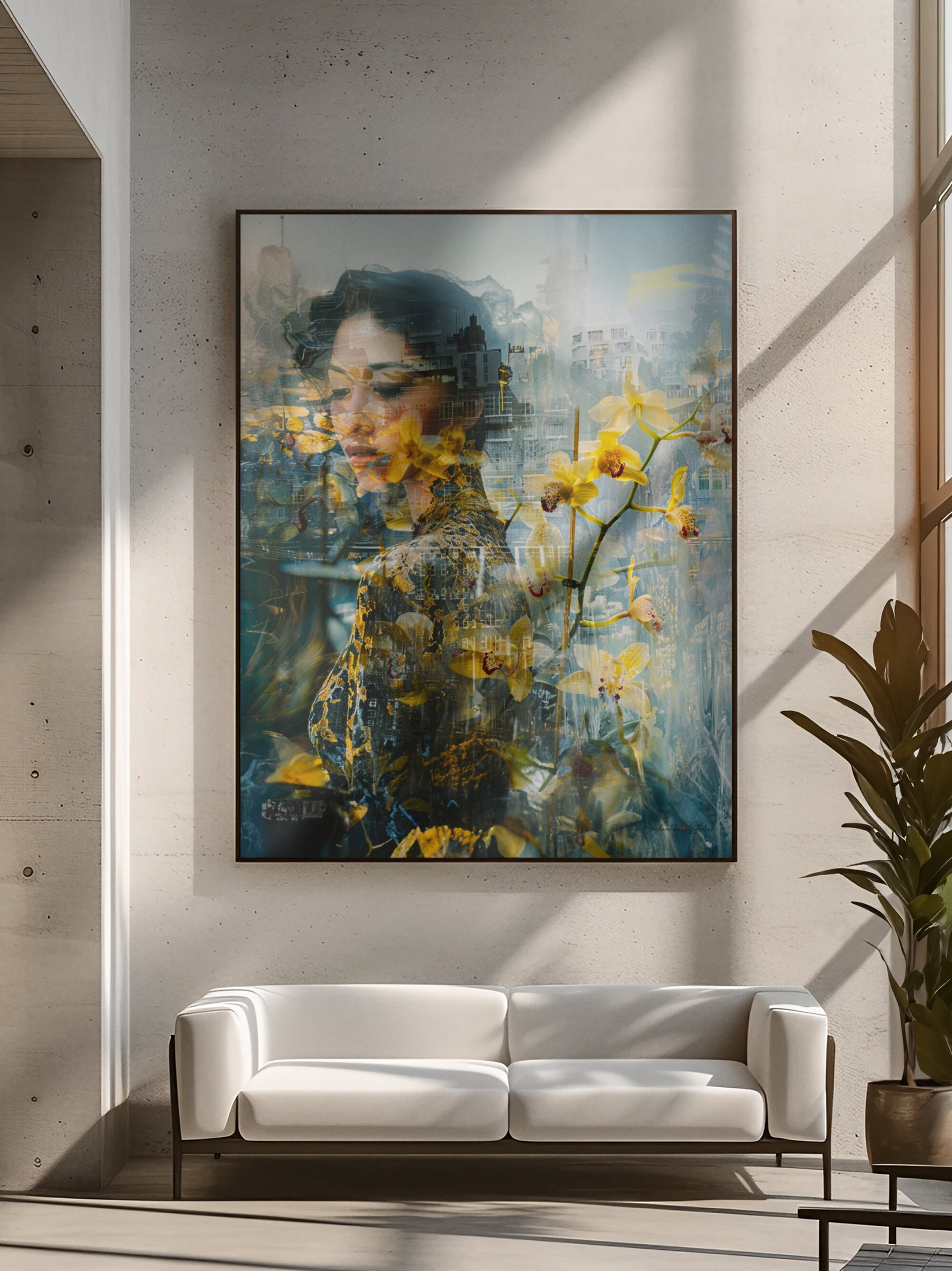 City Blooms Beautiful Abstract Art. A Beautiful Gift for a Housewarming ...
