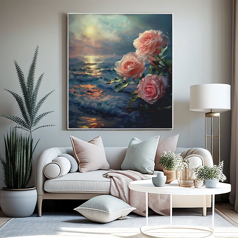 Ocean Roses - Beautiful Abstract Art. an Enchanting Gift for Weddings ...