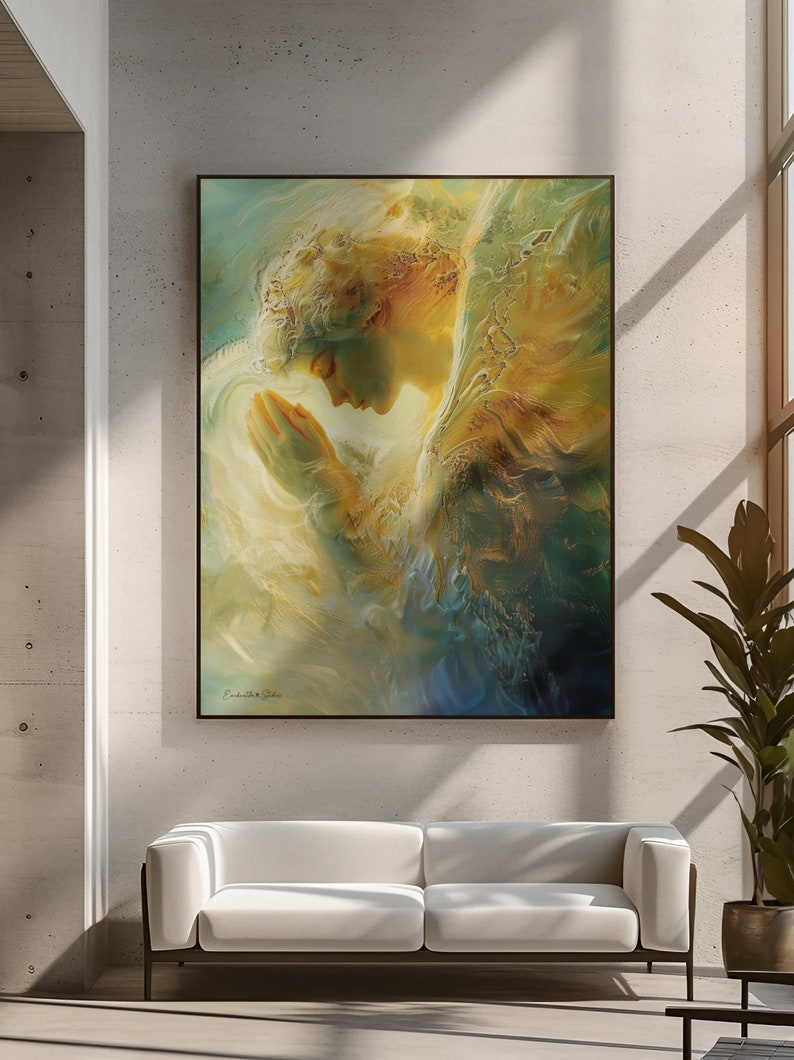Celestial Grace - Beautiful Abstract Art. A Beautiful Gift for a Baby Shower, Housewarming ...