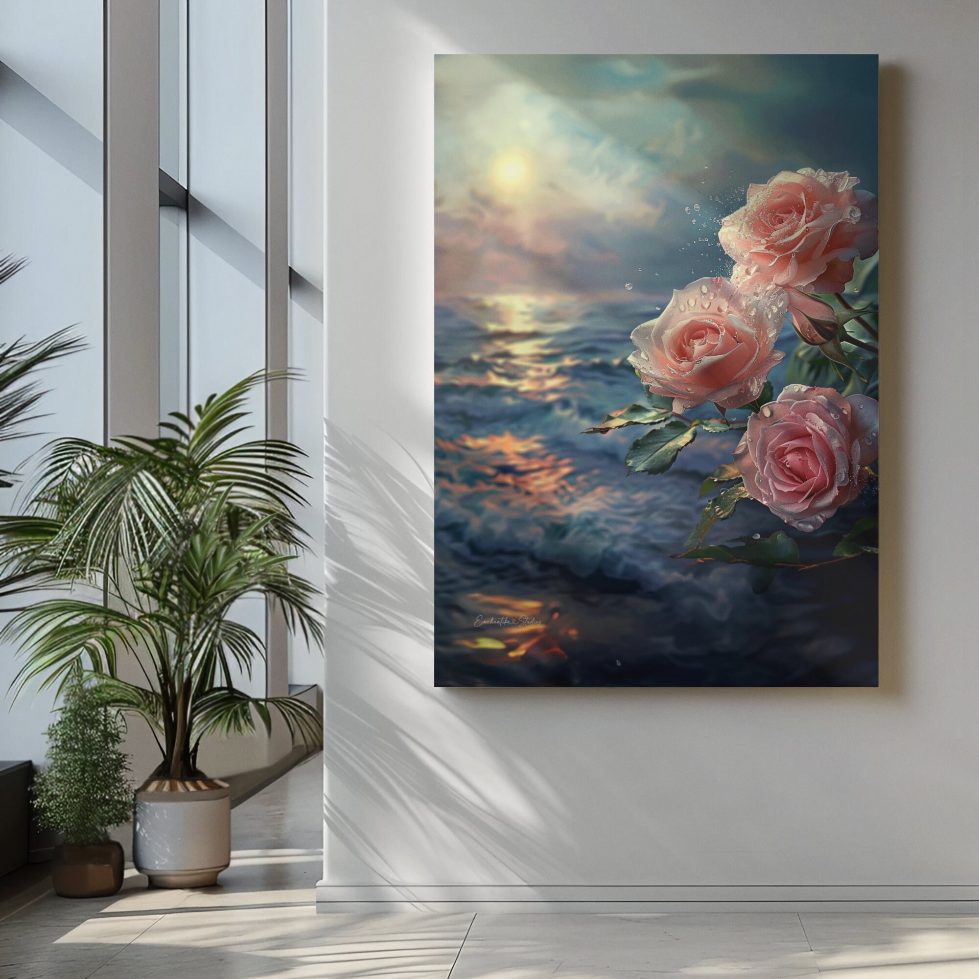 Ocean Roses - Beautiful Abstract Art. an Enchanting Gift for Weddings ...