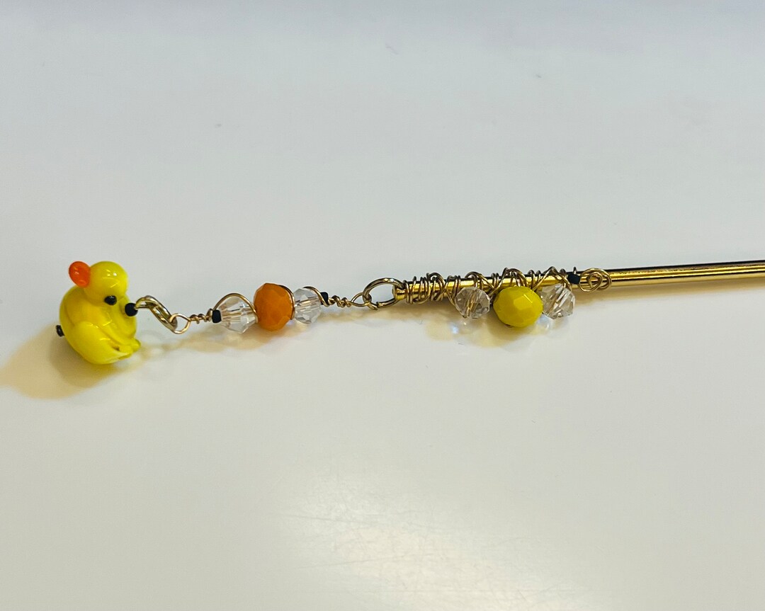 Glass Rubber Ducky Hair Pin - Etsy