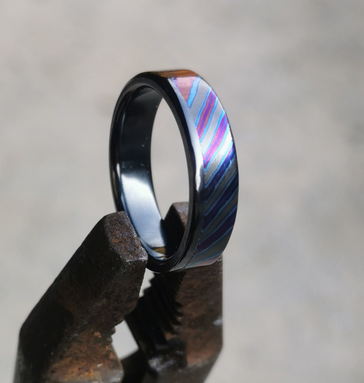 Zircuti X Blackti Ring Wedding Engagement Exotic Metal - Etsy