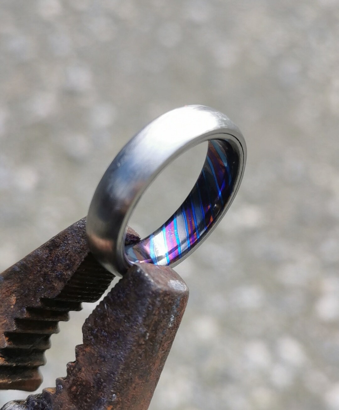 Zircuti X Titanium Ring, Wedding , Engagement, Exotic Metal, Unique ...