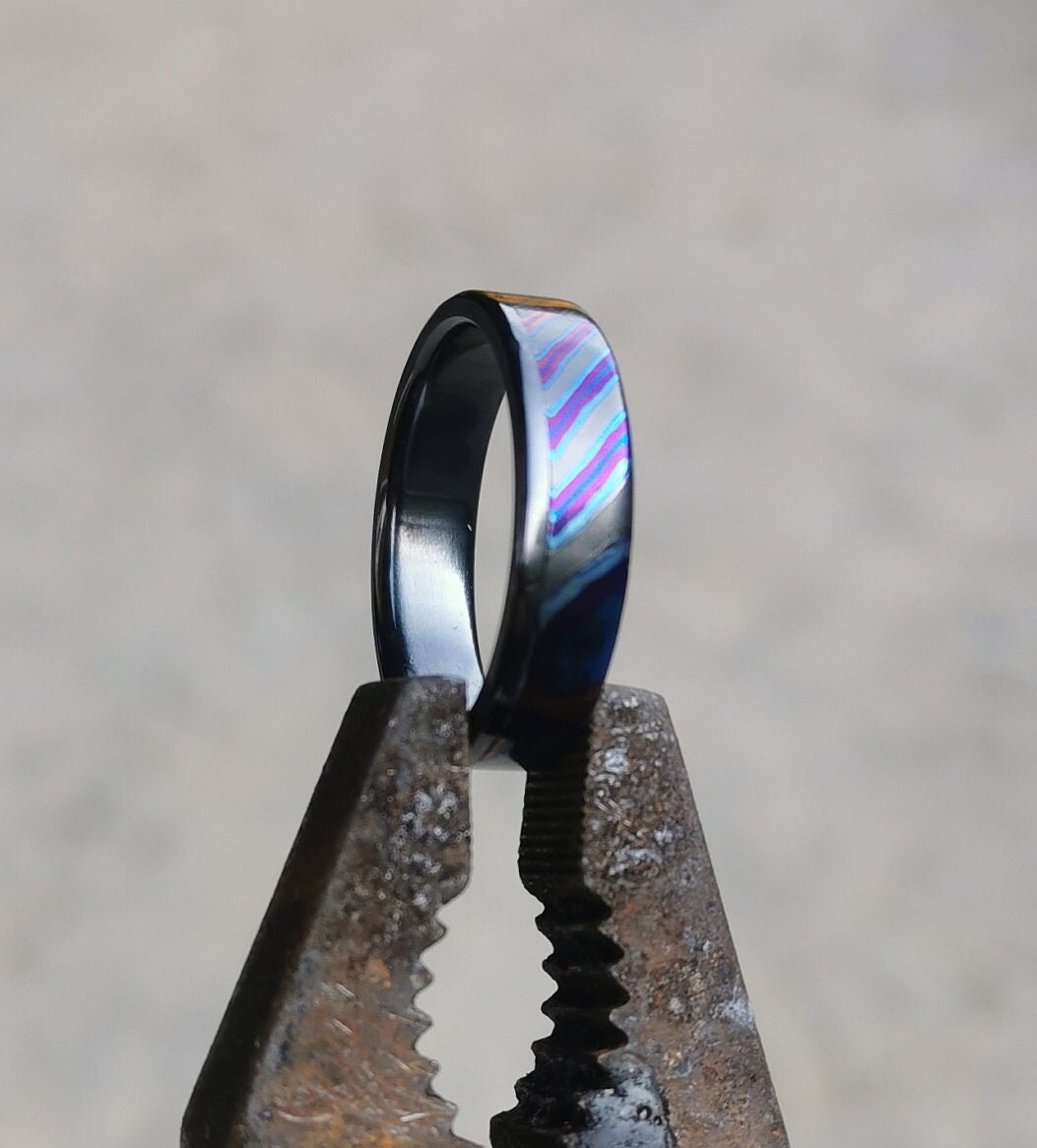 Zircuti X Blackti Ring Wedding Engagement Exotic Metal - Etsy