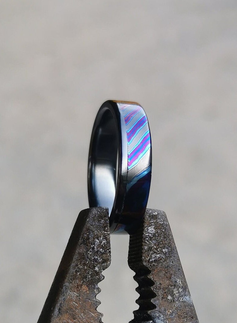 Zircuti X Blackti Ring Wedding Engagement Exotic Metal - Etsy
