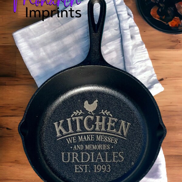 Personalized Cast Iron Skillet - Etsy