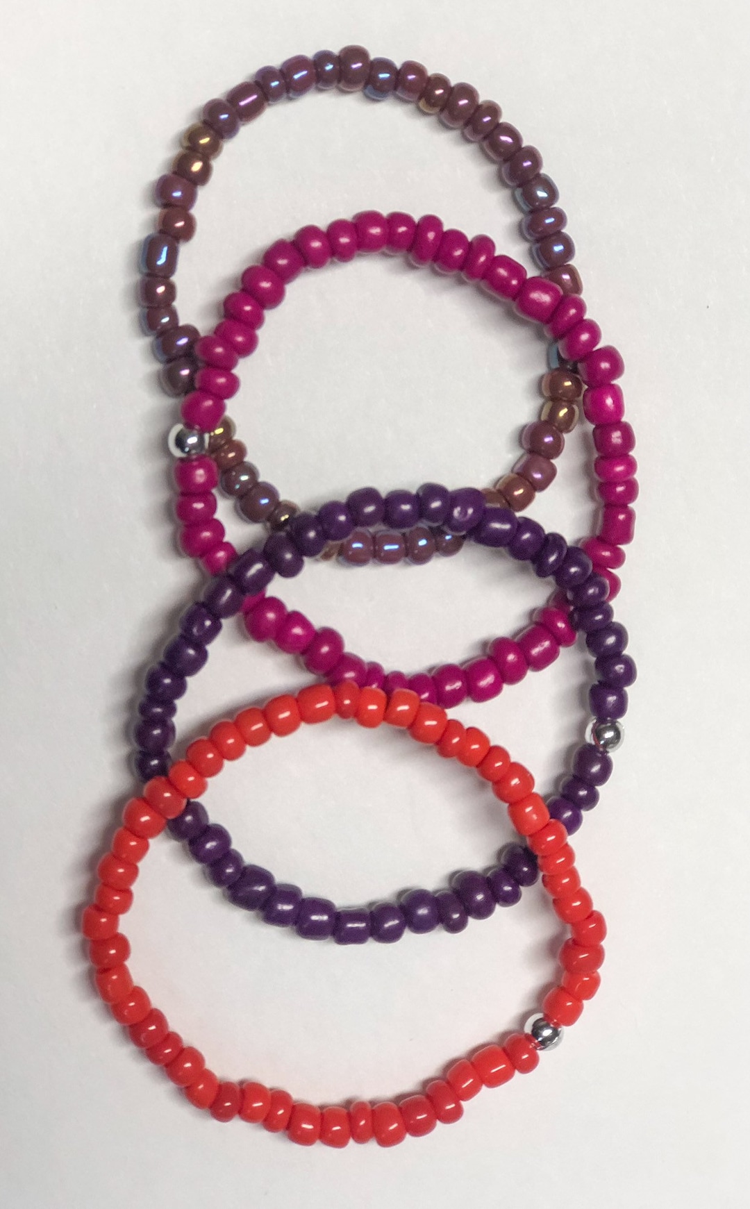 Autumn Skies Stack, Beaded Bracelets, Stretch Bracelets, Fall Bracelets ...