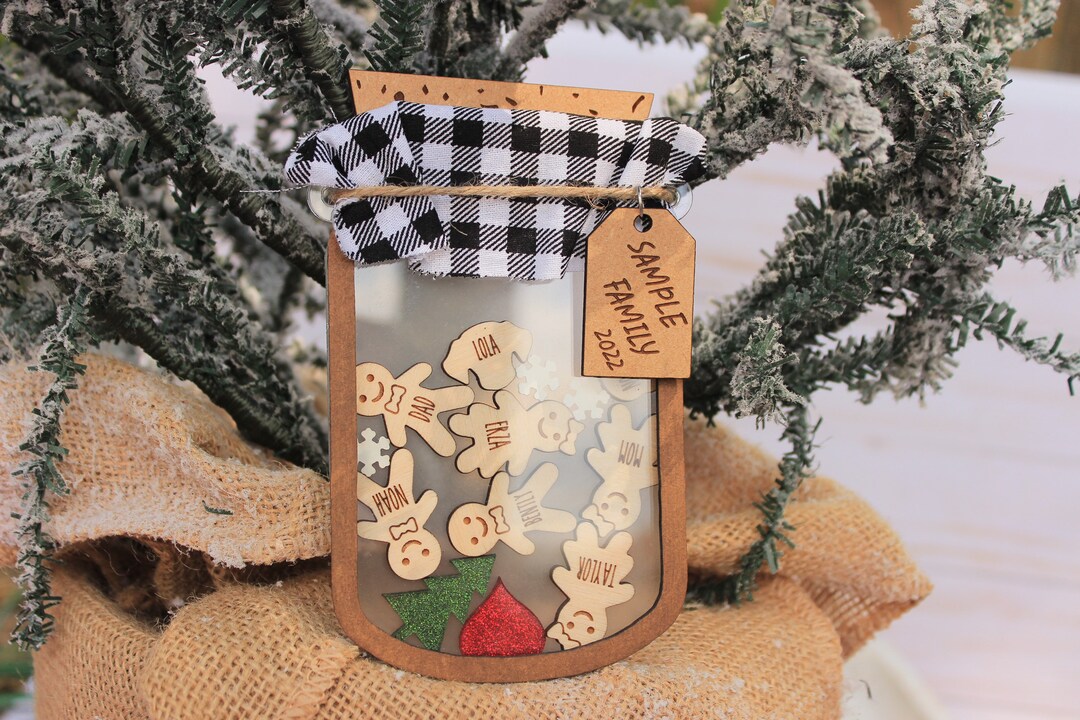 2022 GINGERBREAD Mason Jar Personalized Family Christmas Holiday ...