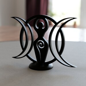 Spiral Goddess Statue: 3D Printed Altar Decor, Wiccan Good Luck Charm ...