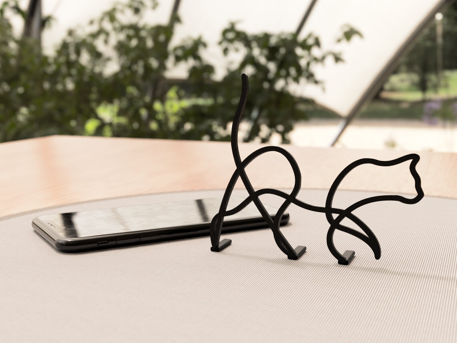 Black Cat Statue Minimalist Kitty Stand Gift for Cat Lover | Etsy