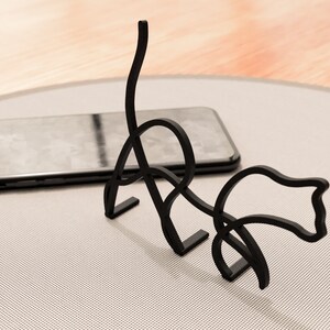 Black Cat Statue - Minimalist Kitty Stand - Gift for Cat Lover ...