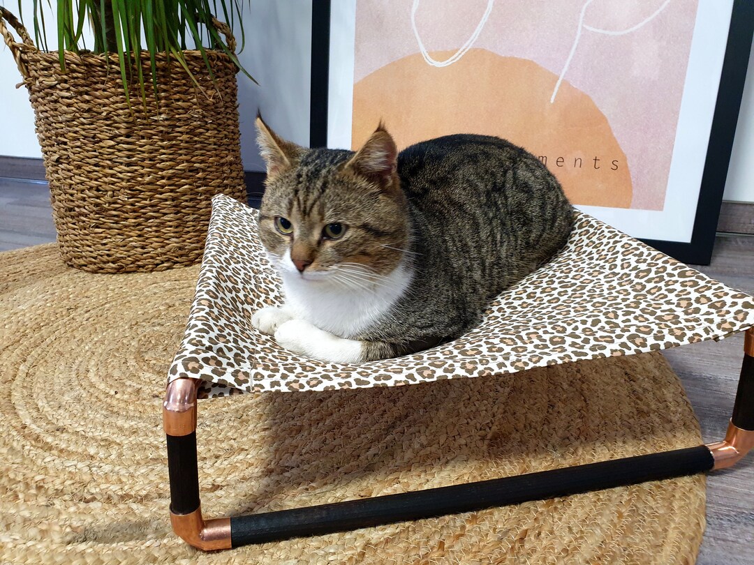 MINIMALIST CAT BED Small Dark Frame Kitten Bed, Pet Bed, Cat Furniture ...