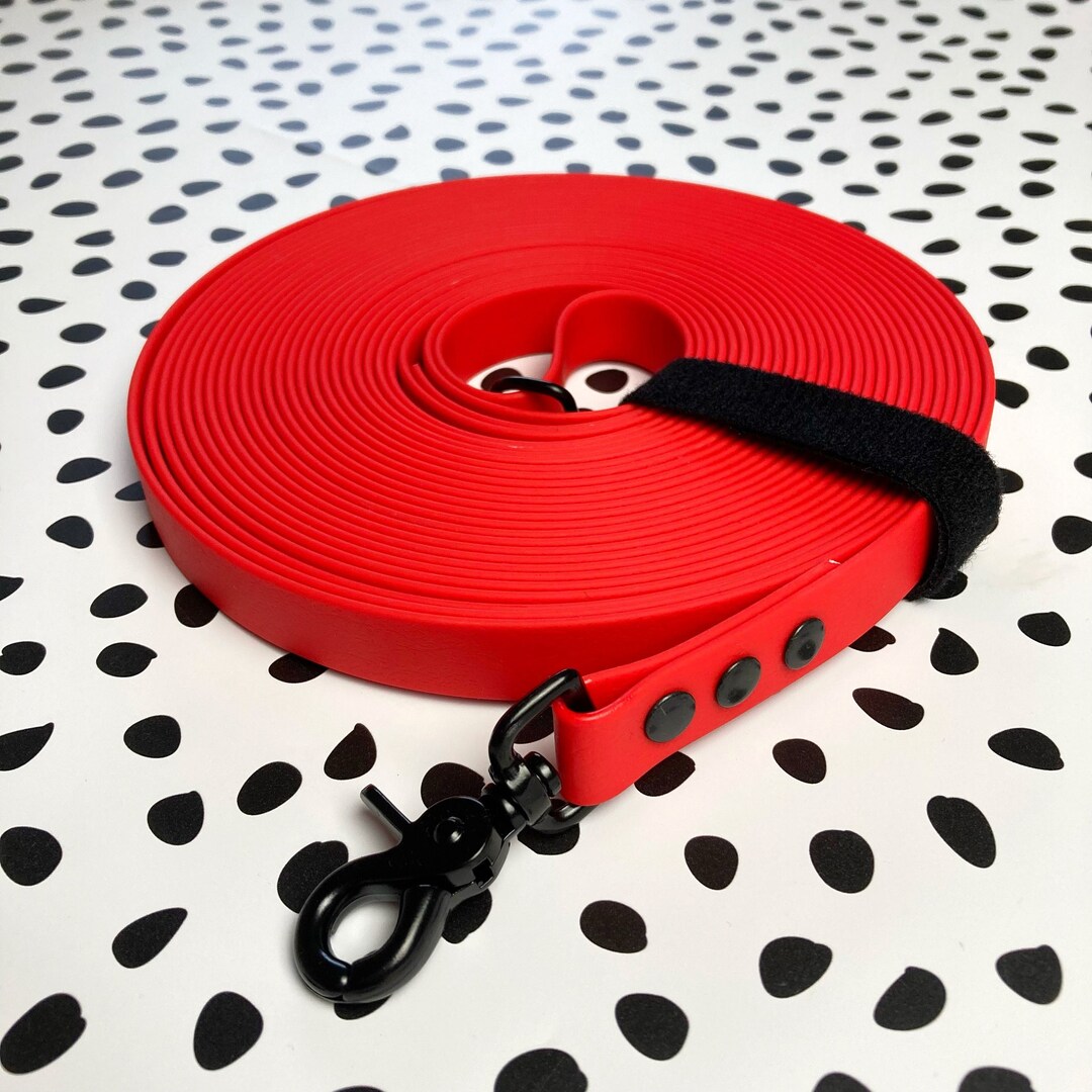 Waterproof Dog Training Longline Lead (20mm Width): Vegan Leather, Easy ...