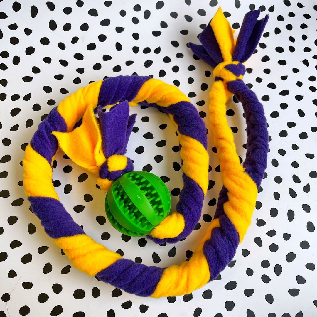 Jumbo Fleece Flyball Tug Toy: Handmade Dog Training Ball - Etsy UK