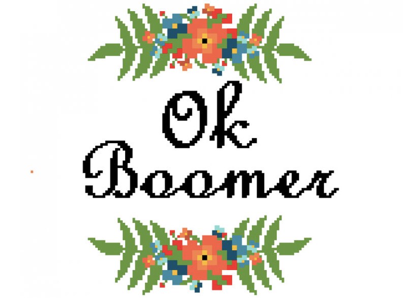 Ok Boomer Cross Stitch Pattern - Etsy