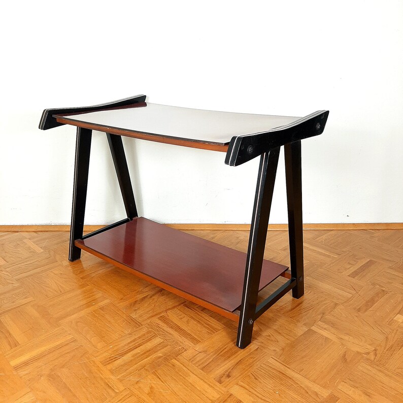Mid-century TV or Radio Console Table, Yugoslavia 1970s, Retro ...