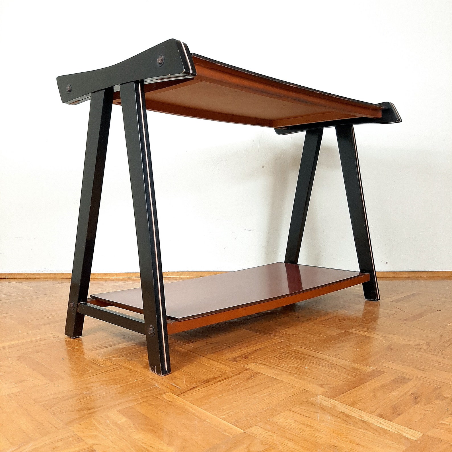 Mid-century TV or Radio Console Table, Yugoslavia 1970s, Retro ...