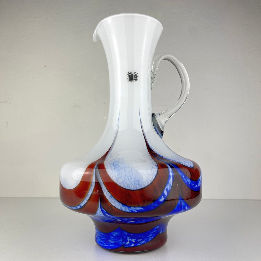 Murano Glass Hand-cut Pitcher by Carlo Moretti Italy 1970s Original ...