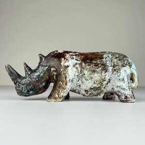 Ceramic Sculpture Rhinoceros, Italy 1970s, Vintage Home Decor - Etsy