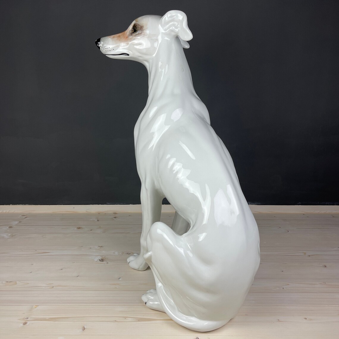 Large Ceramic Sculpture of Dog From Bassano, Italy 1980s, Vintage Decor ...