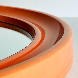 Mid-century Orange Bakelite Mirror Carrara & Matta Model America Italy ...