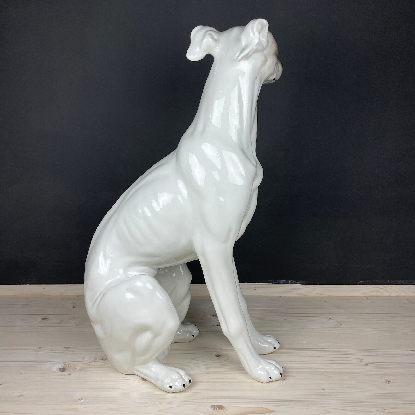 Large Ceramic Sculpture of Dog From Bassano, Italy 1980s, Vintage Decor ...